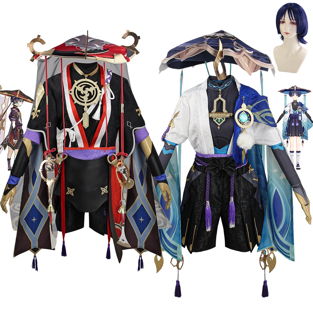 Genshin Impact Wanderer Scaramouche Coat Pant Sets Cosplay Anime Game