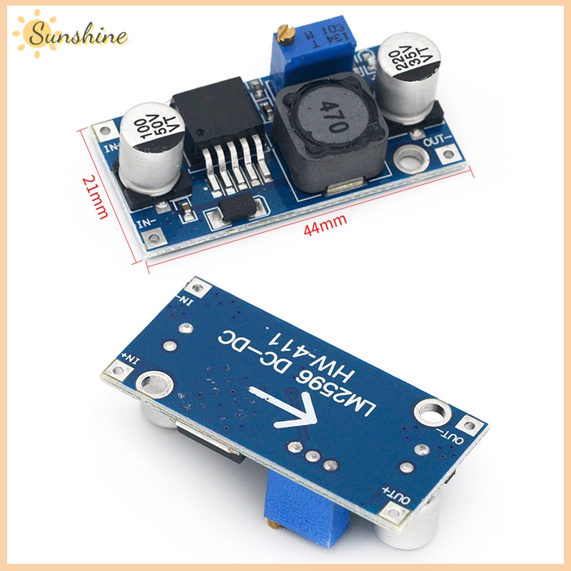 Sunshine> 3A Adjustable Step-Down Module DC-DC Buck Converter Adjustable Power Supply Module ...