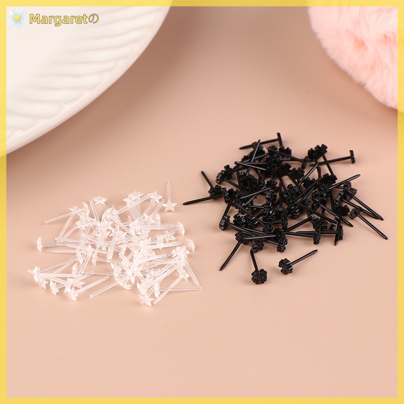 [Margaret] 60Pcs/200Pcs Colorful Anti-allergy Plastic Stud Earrings ...