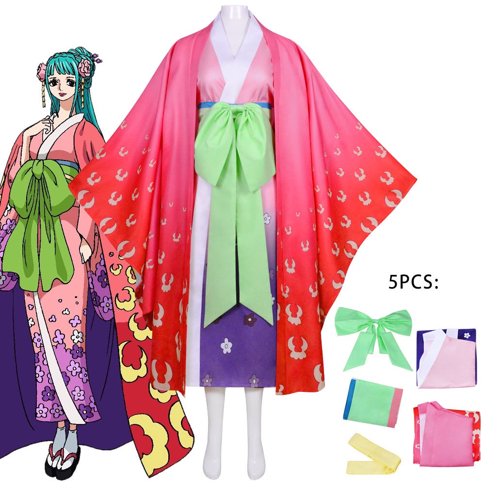 Anime One Piece Wano Country Kozuki Riwa cos Clothing Anime Kimono ...