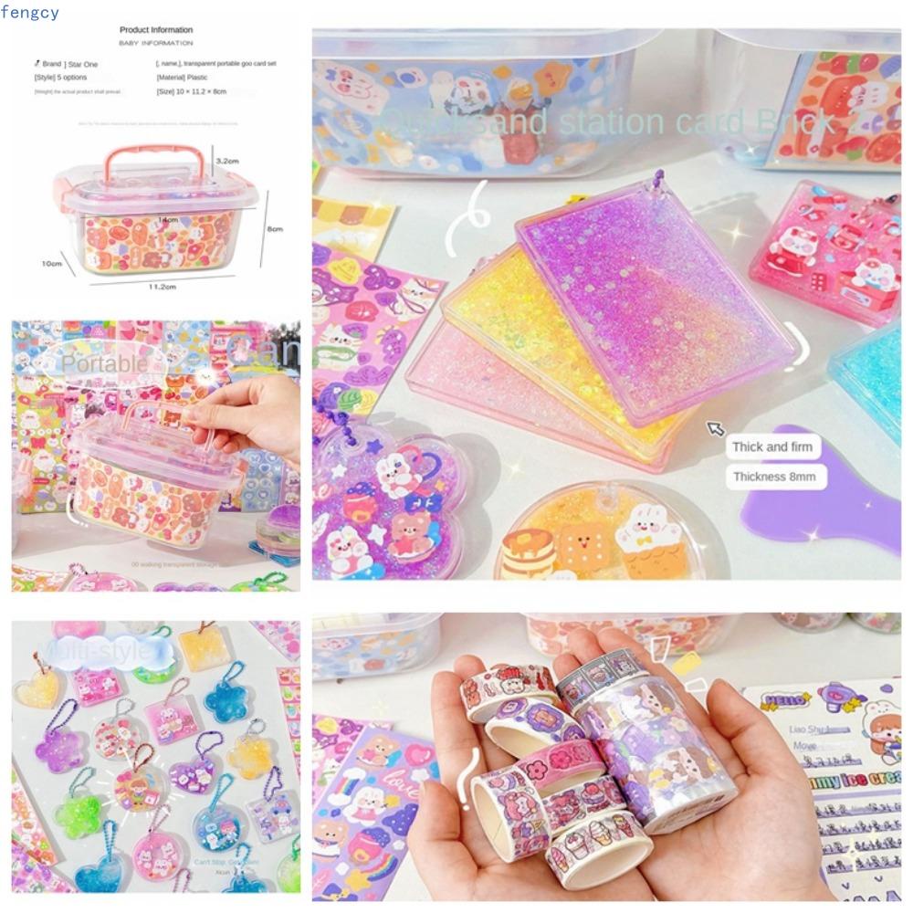 FENGCY DIY Goo Card Set, Cartoon Sticker Handmade Gooka Stickers Set ...