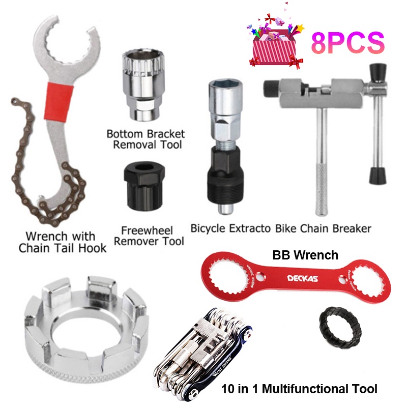 8Pcs/Set MTB Road Bike Tool Set Kit for Bottom Bracket Remover Bicycle ...