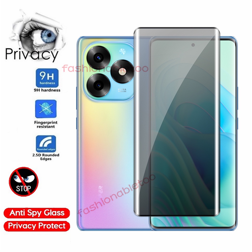 Anti-spy Tempered Glass Protective Film For itel S25 Ultra S25Ultra S23 ...