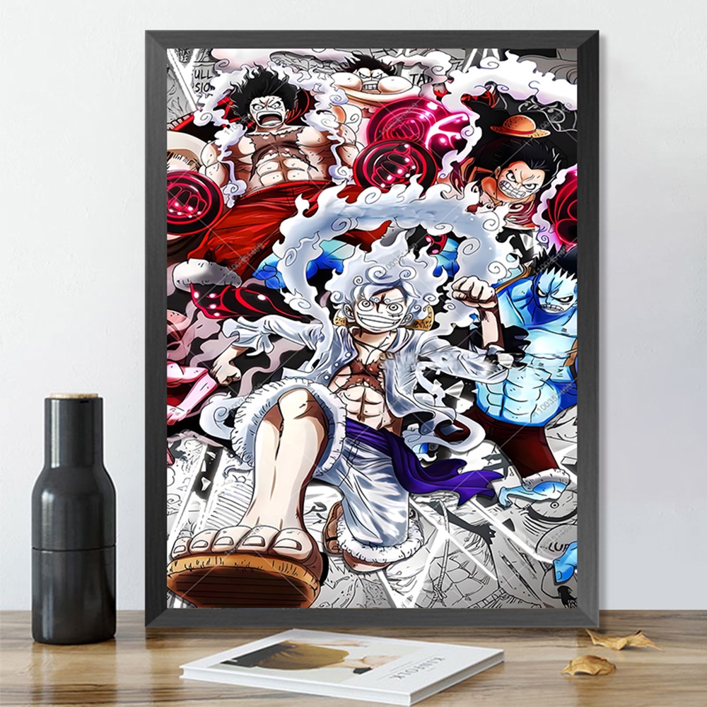 Anime Character One Piece Luffy Poster Painting Canvas Print Wall Decor ...