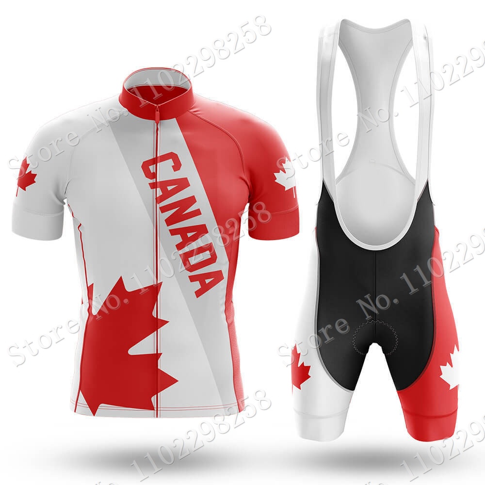 2025 STYLE Canada National Cycling Jersey 2023 Set Red Maple Leaf ...
