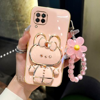 Casing Huawei NOVA 7i P40 LITE 4G Phone Case TPU 3D Rabbit Stereo Stand ...