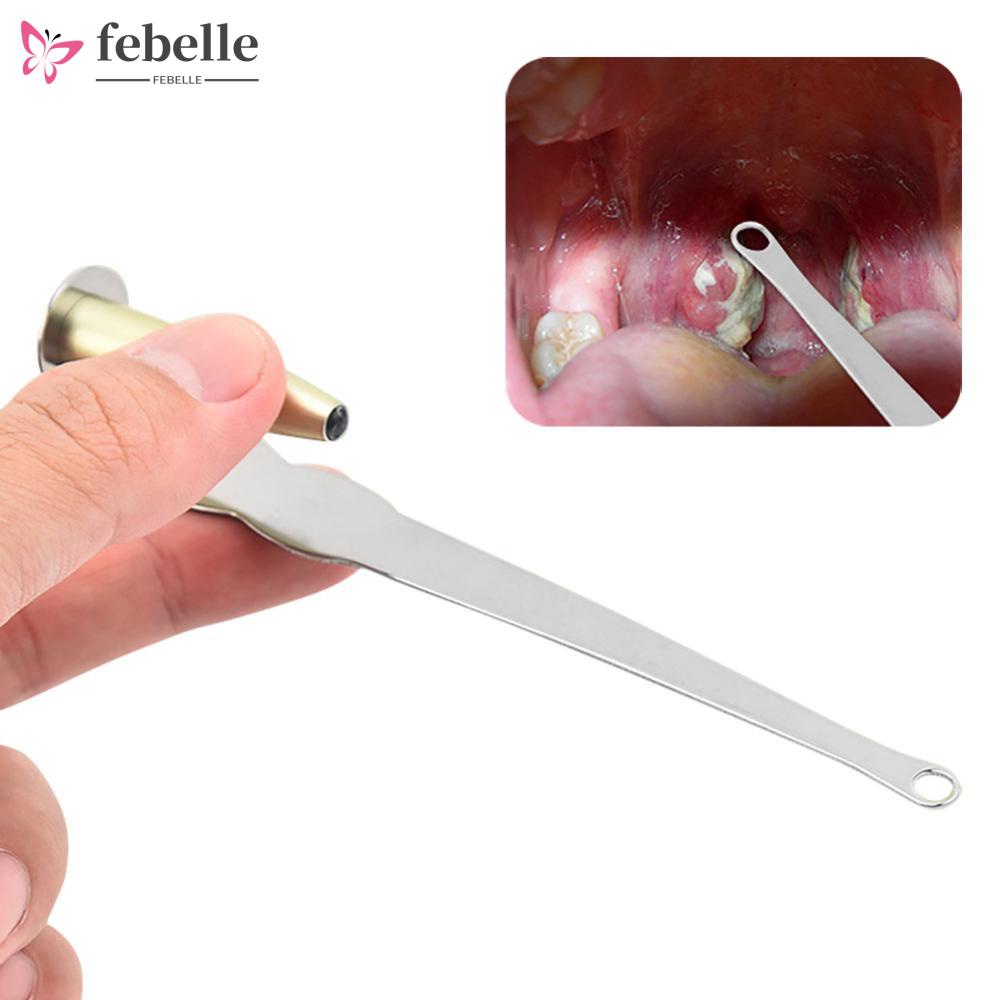 FEBELLE Tonsil Stone Removal Tool LED Light Stainless Steel Remover ...