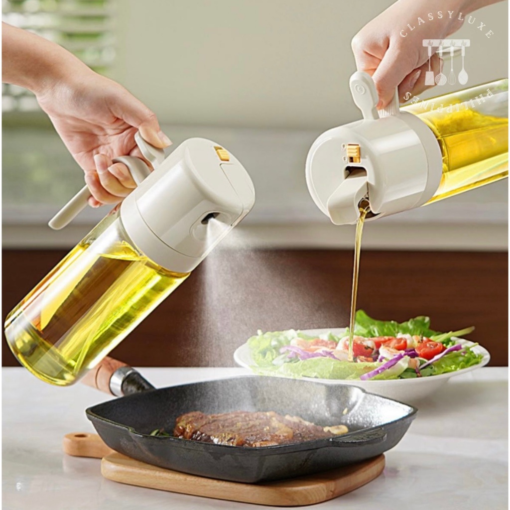 KITkitchen 2in1 Spray & Pour Dual-use Spray Oil Bottle Dispenser ...