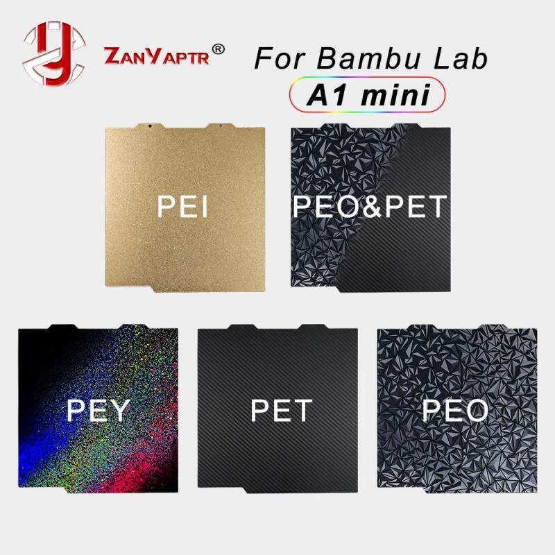 For Bambu Lab A1 Mini Textured Pei Sheet 180x180 Build Plate Double ...
