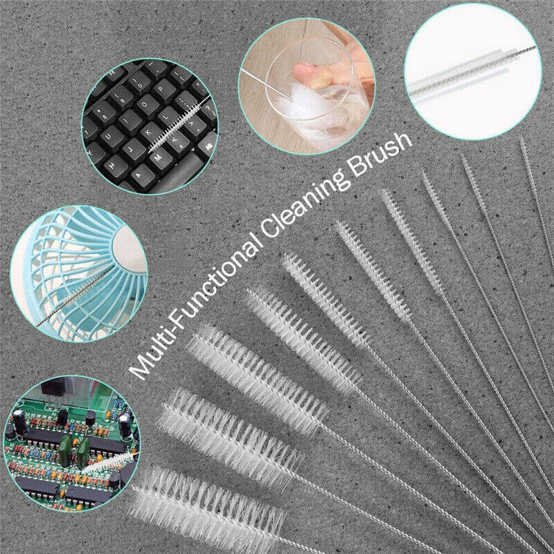 10Pcs/set Nylon Cleaning Brush Set Test Tube Bottle Straw Washing ...