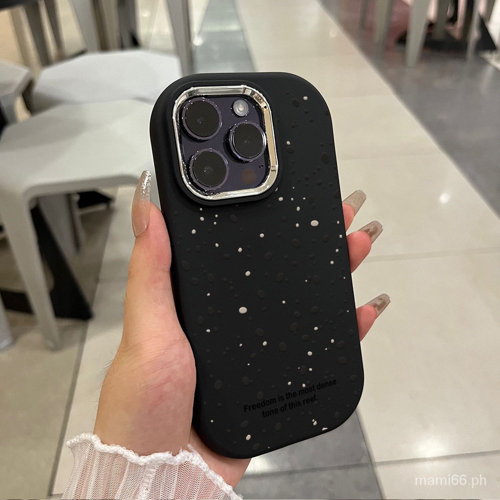 ins style high color black polka dot couple mobile phone case fashion ...
