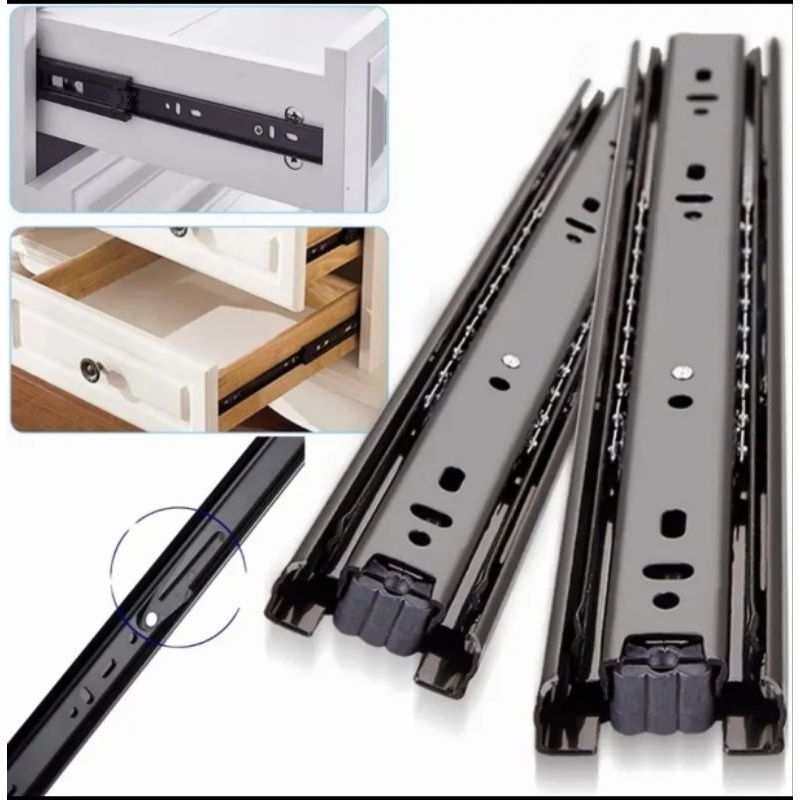 Drawer Guide Full Extension Ball Bearing Heavy Duty Steel Slide ...