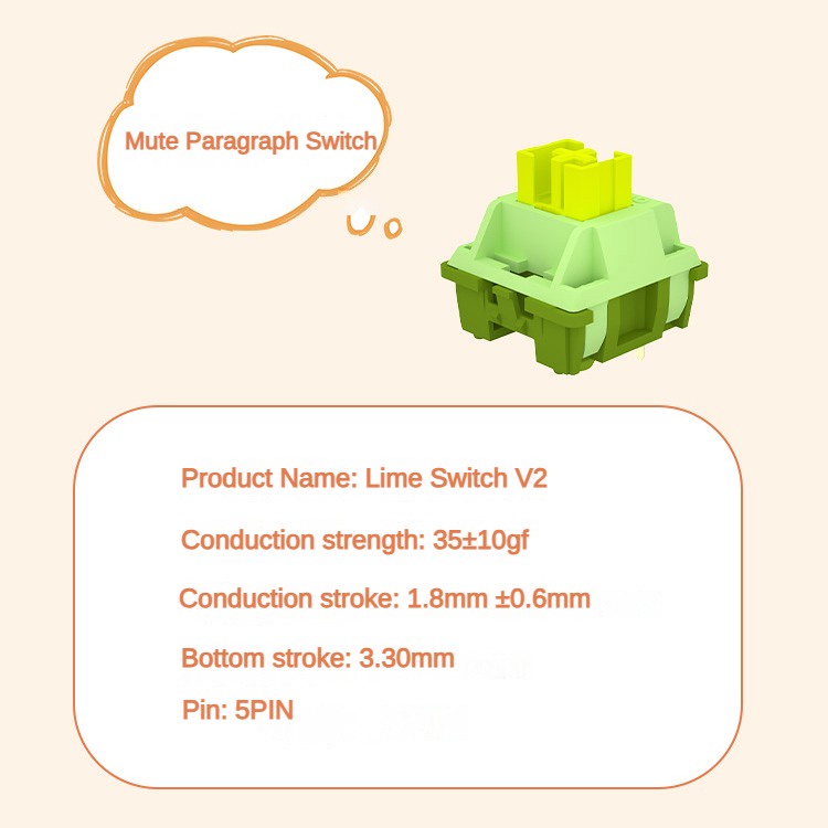 OUTEMU Peach Switch V3 Lime Switch V3 Customization Mechanical Keyboard Switch Hot Swap Switch ...