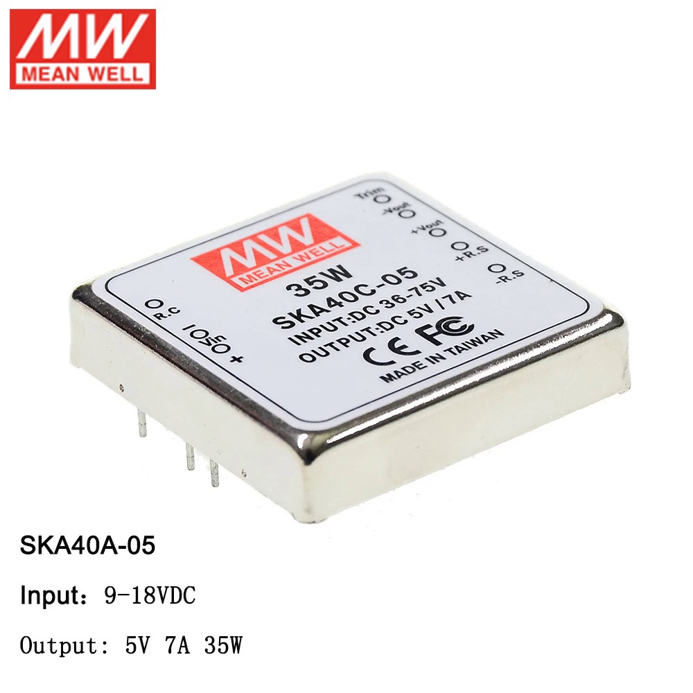 MEAN WELL SKA40A-05 DC-DC Regulated Single Output Converter 9-18V DC to ...