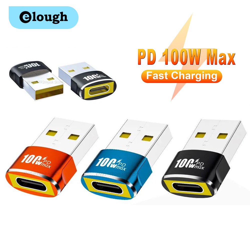 Elough PD100W OTG USB 2.0 To Type C Adapter Type C Female To USB Male ...