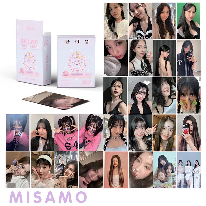 50-55pcs MISAMO TWICE Photocards Laser Hologram Lomo Cards Nayeon Jeongyeon Momo Sana Jihyo Mina ...