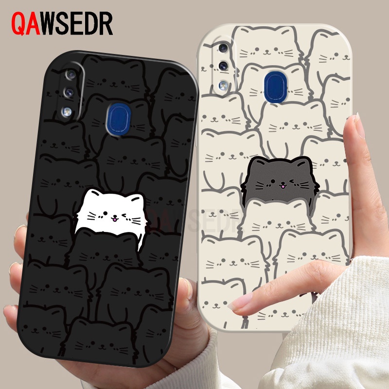 Cute Kitten Case for Samsung A10 A10S A20 A30 A20S Lovely Wink Cat ...
