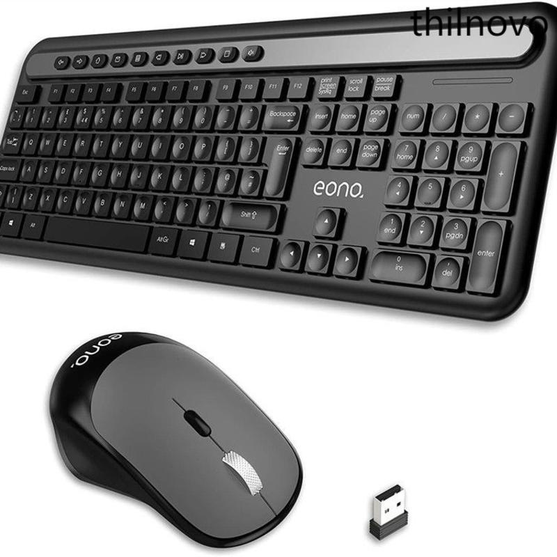 Eono European Silent Wireless keyboard and mouse set Multimedia ...