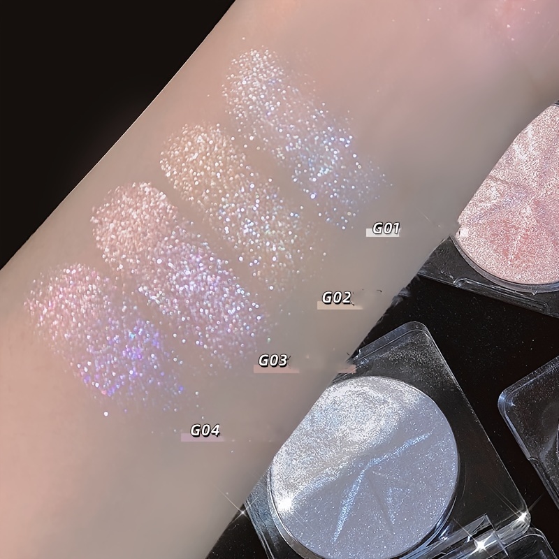 4 Colors Highlighter Powder Compact Waterproof Long lasting ...