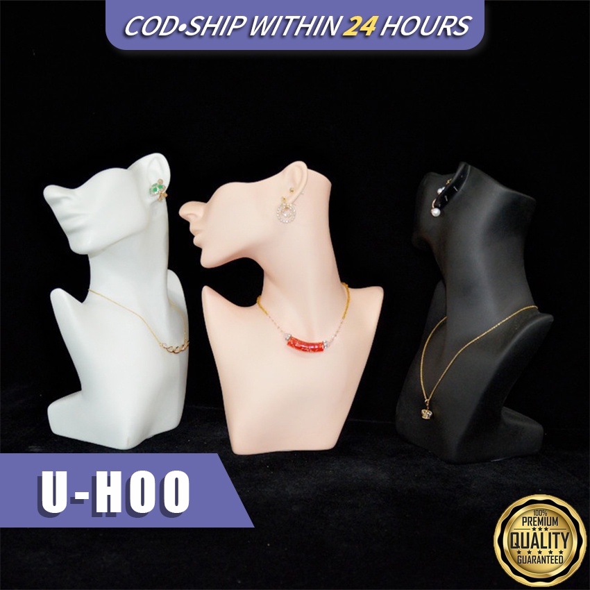 Black Creative Half-Face Jewelry Display Stand Necklace Earring ...