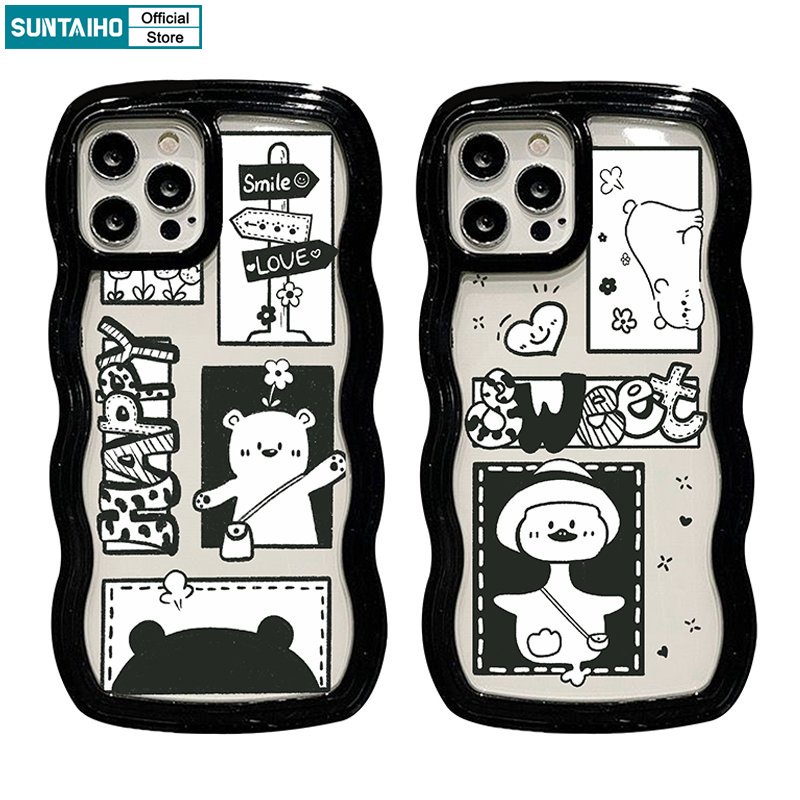 Ang duck at bear graffiti mobile phone case ay angkop para sa Samsung ...