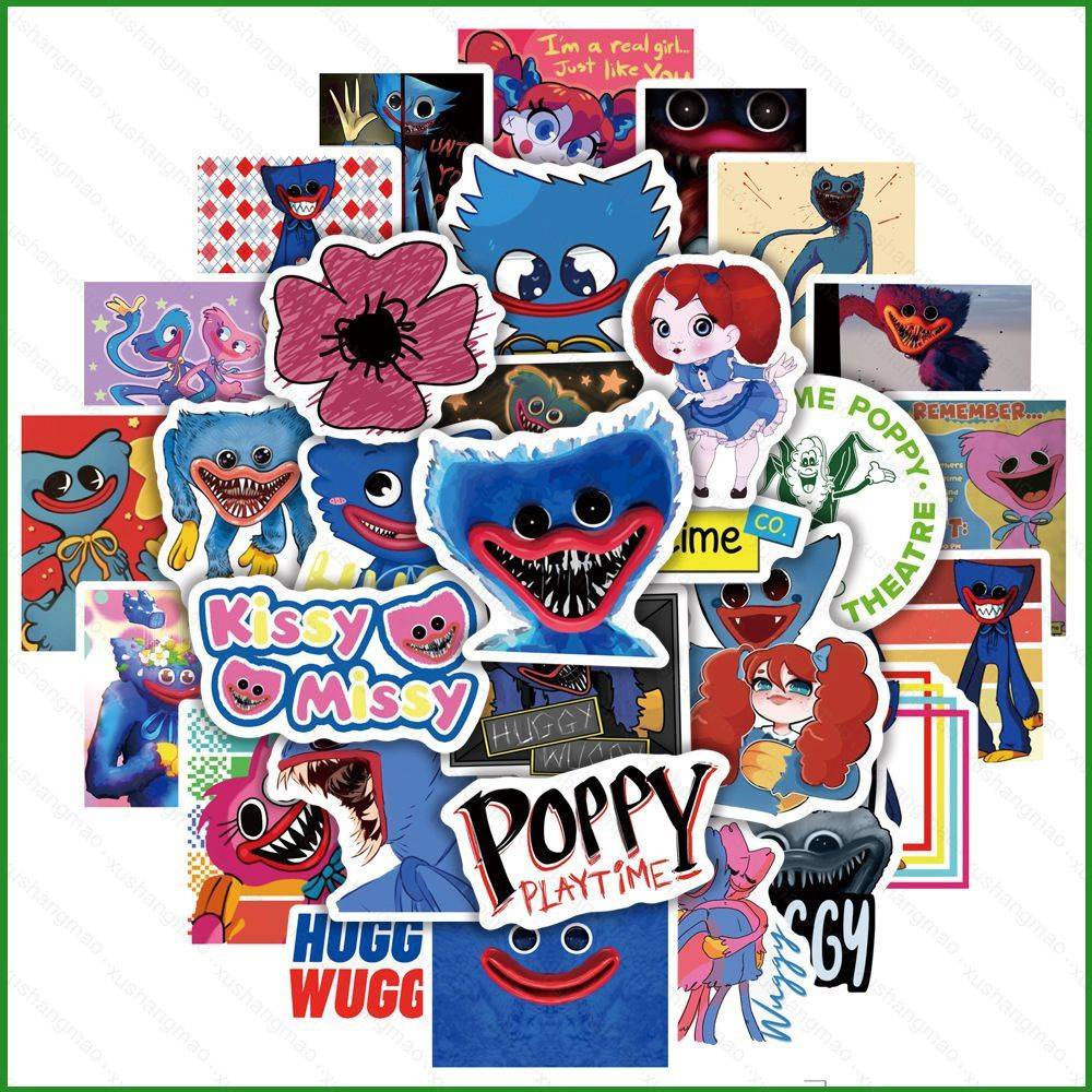 ZX 50pcs Poppy Playtime Stickers Huggy Wuggy Decoration Journal Planner ...