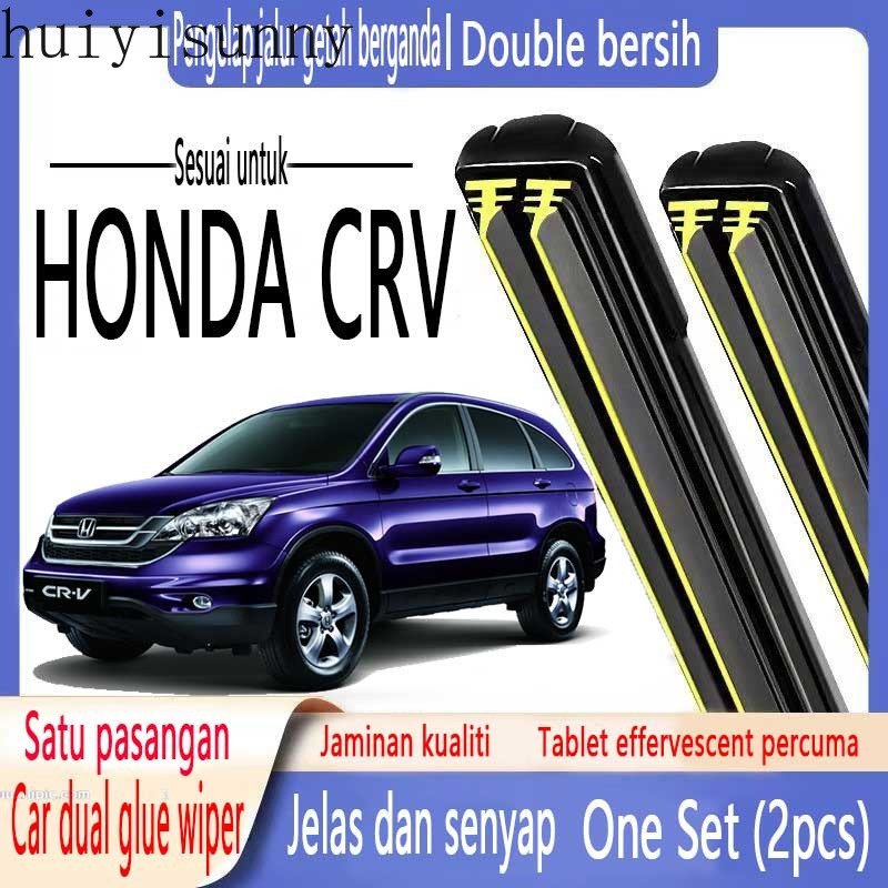 HYS Honda CRV Dedicated Wiper HONDA CRV (2007-2020) Double Rubber Strip Wiper U Hook Cartilage ...