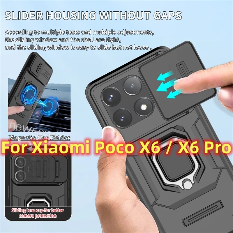 Camera Slide Lens Protection Casing For Xiaomi Poco X6 Pro PocoX6 Neo ...