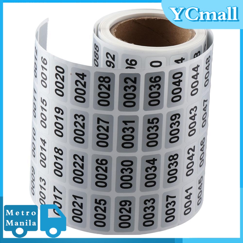 1-2000 Number Inventory Stickers Digital Tags Number Consecutive Fit ...