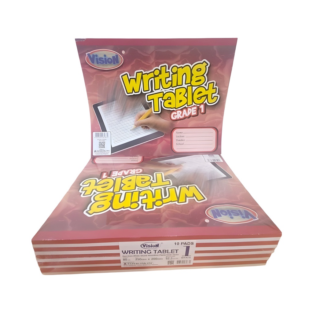 [10 PADS] Vision Grade 1 Grade 2 Grade 3 Writing Pad Stationary School ...