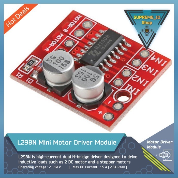 L298n mini Dual Channel H-Bridge for DC Motor / Stepper Motor | Shopee ...