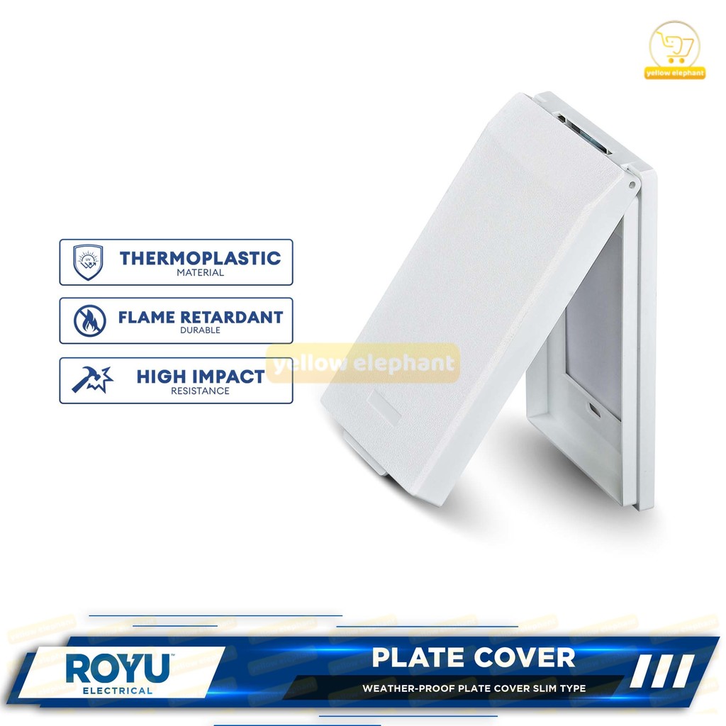 ROYU Wide Series Weather-Proof Socket Plate Cover (Slim Type) | Shopee ...