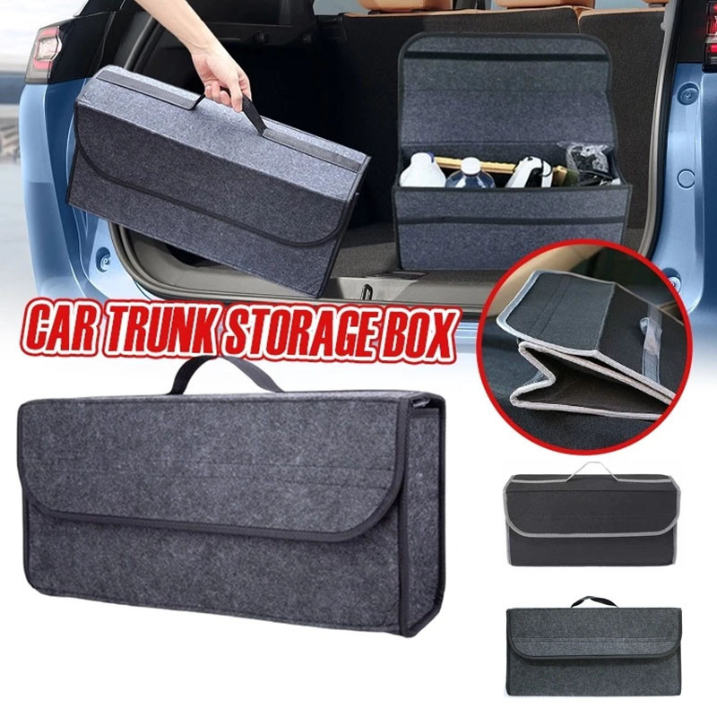 Car Trunk Storage Box Foldable Car Soft Felt Storage Box Container Box ...