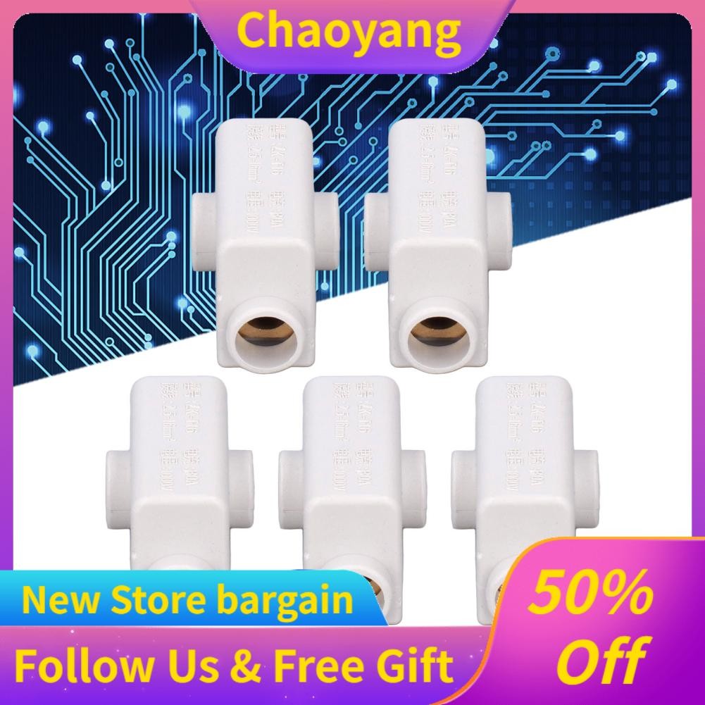 Chaoyangmall 5Pcs Wire Connector T Type Splice Terminal Screw Splitter ...