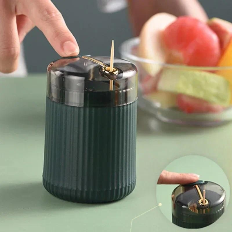 Pop-up Automatic Toothpick Dispenser Portable Plastic Toothpick Holder ...