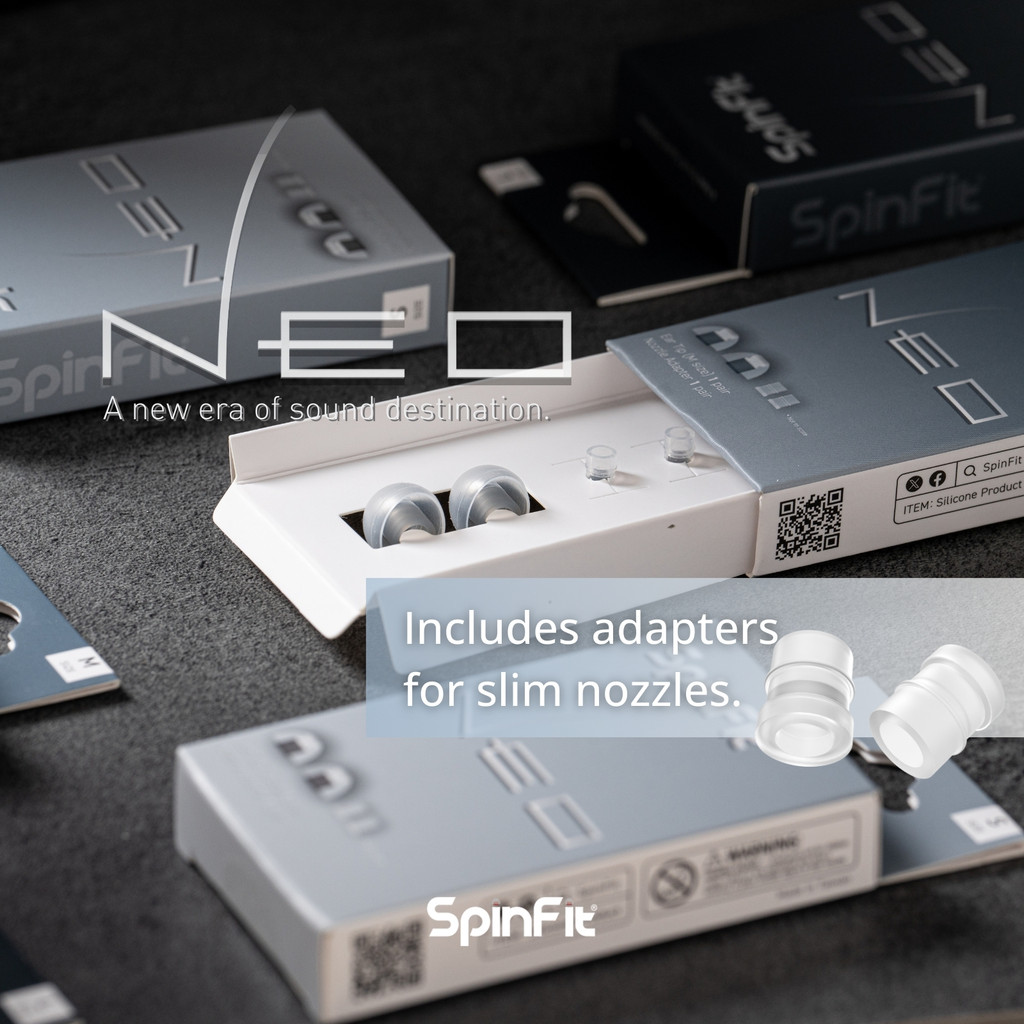 SpinFit Neo Silicone Eartips for HIFI Earphone Nozzle Diameter 4.5-5 ...