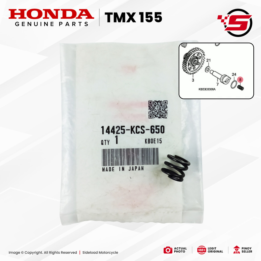 Spring, Camshaft - TMX 155 - Honda Genuine (14425-KCS-650) | Shopee Philippines