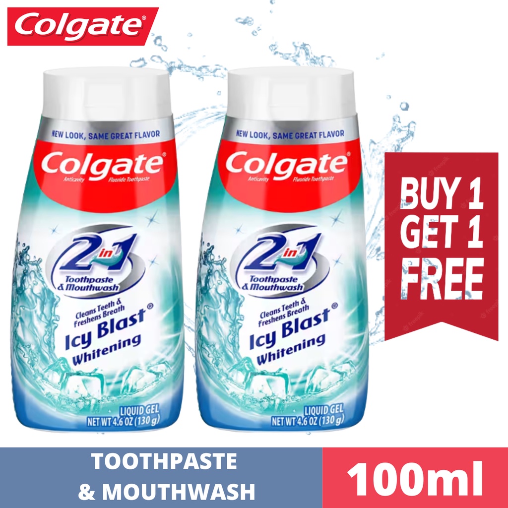 (Buy 1 Take 1) Colgate 100ml 2-in-1 Toothpaste & Mouthwash Icy Blast ...