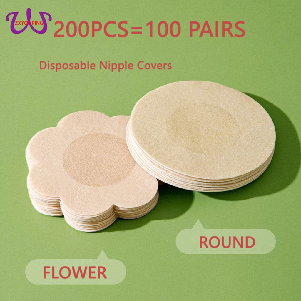 ZXYOUPING 200Pcs Women Disposable Nipple Stickers Invisible Breast ...