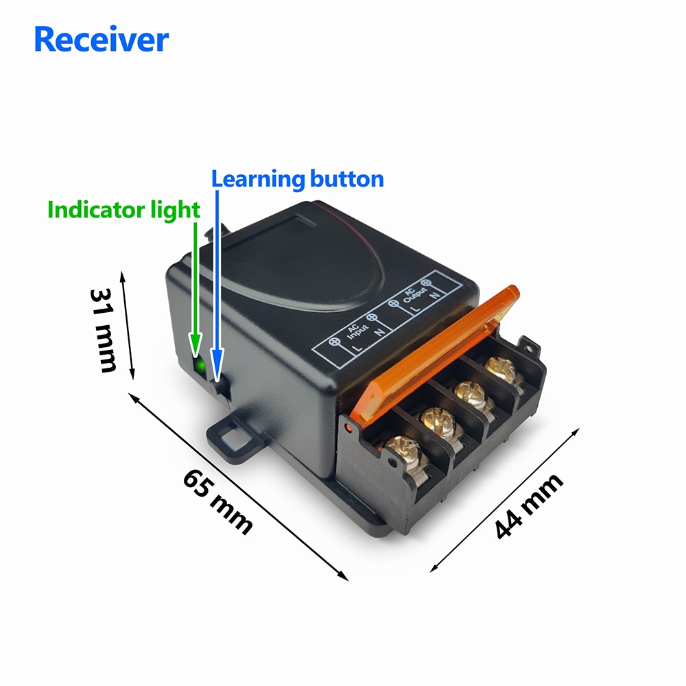 WENQIA 433MHz Wireless light relay switch 1000m Range AC 110V 220V 30A ...
