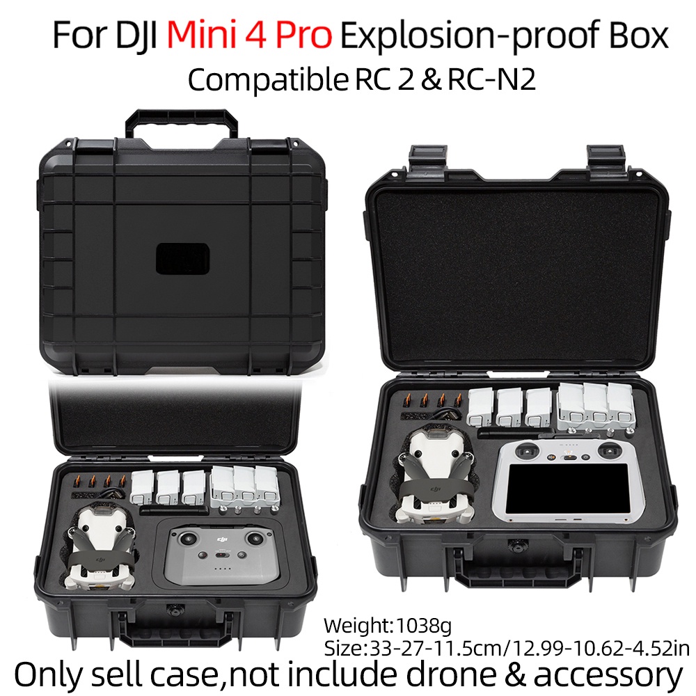 For DJI Mini 4 Pro Case Explosion-proof Box Compatible RC 2 & RC-N2 ...