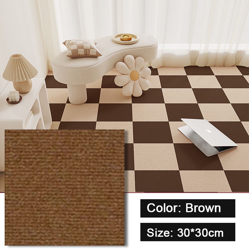 Self-adhesive Carpet Tile Sticker Modern Style Square Floor Tile ...