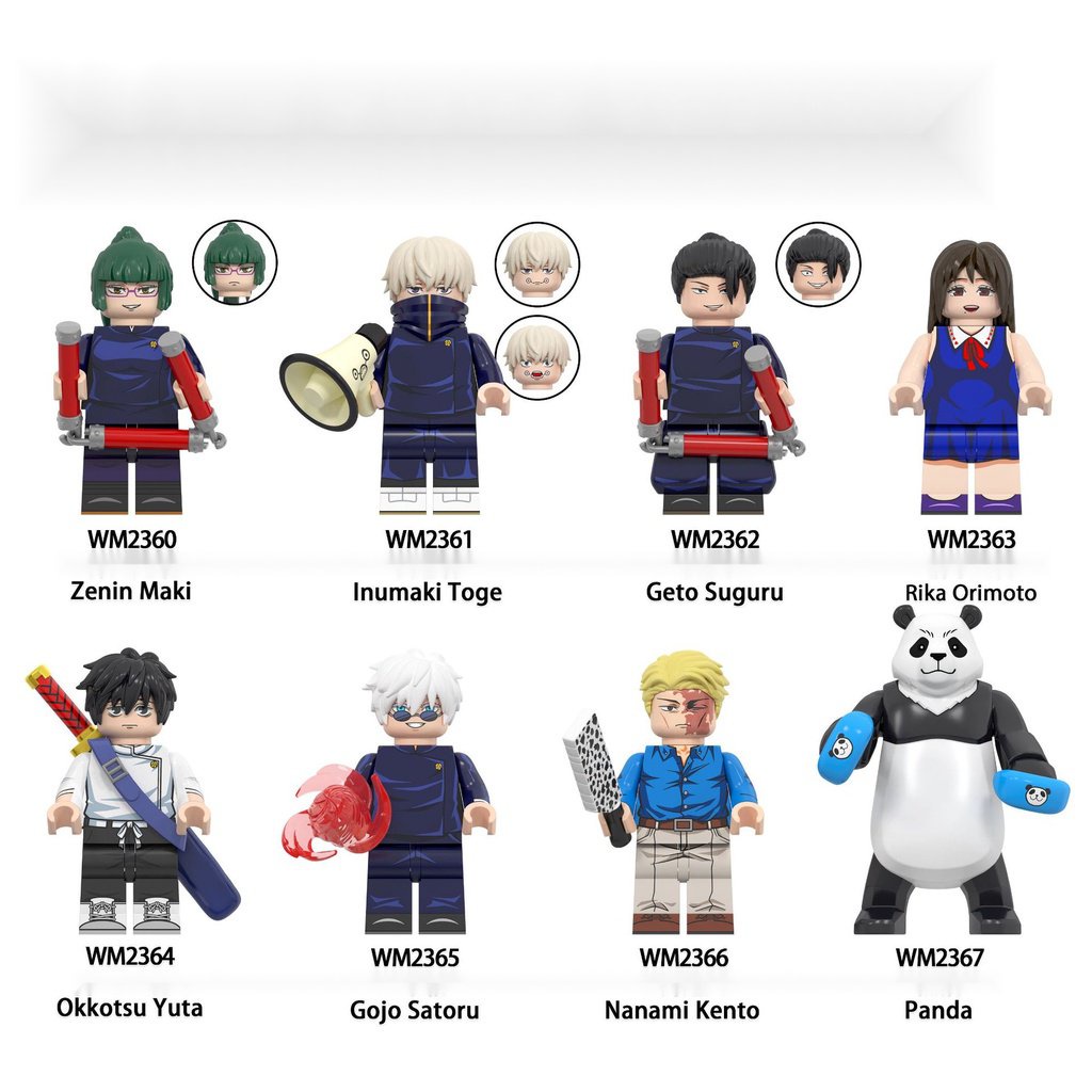 Anime Jujutsu Kaisen Gojo Satoru Minifigs Building Blocks Sets Toys for ...