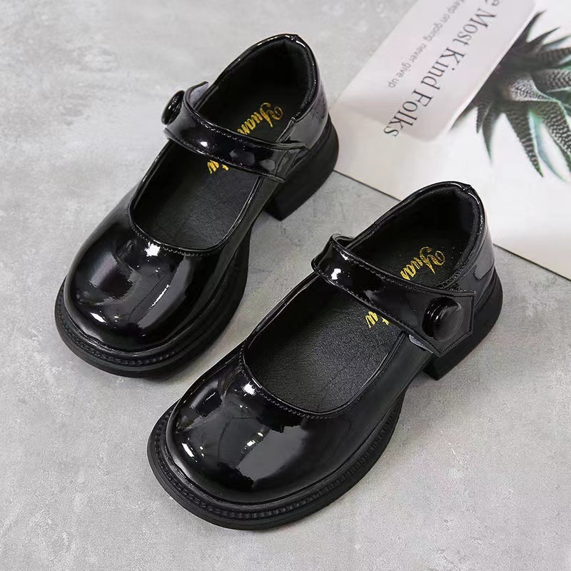 Black Shoes for Kids Girls School Shoes British Style Fashion Girls ...