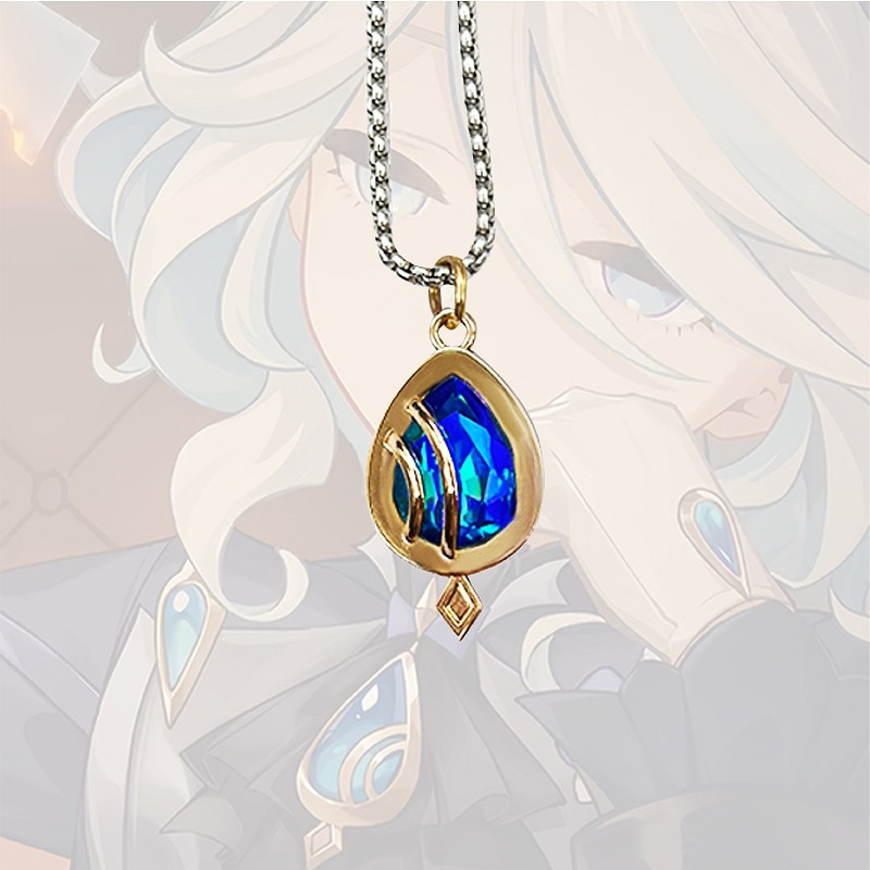 YB1 Genshin Impact Neuvillette Furina Necklace Vision Anime Pendant ...