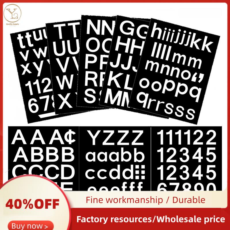 8 Sheets Self-Adhesive Vinyl Letters Numbers Kit, Mailbox Numbers ...