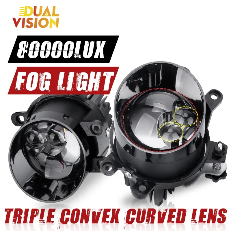 Dualvision Fog Lights Bi LED Projectors 3.0 Inch PTF Diode Fog Lens ...