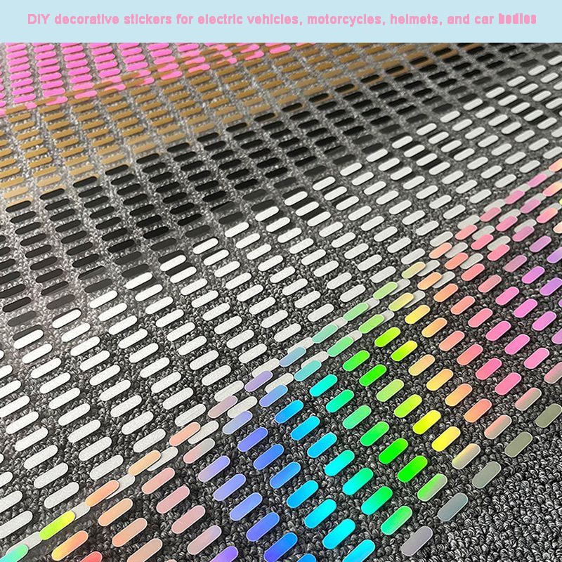 Colorful and dazzling dotted line car stickers DIY dotted line electric ...