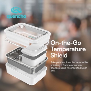 QUENCHA 800ml Stainless Steel Insulated Lunch Box | Shopee Philippines