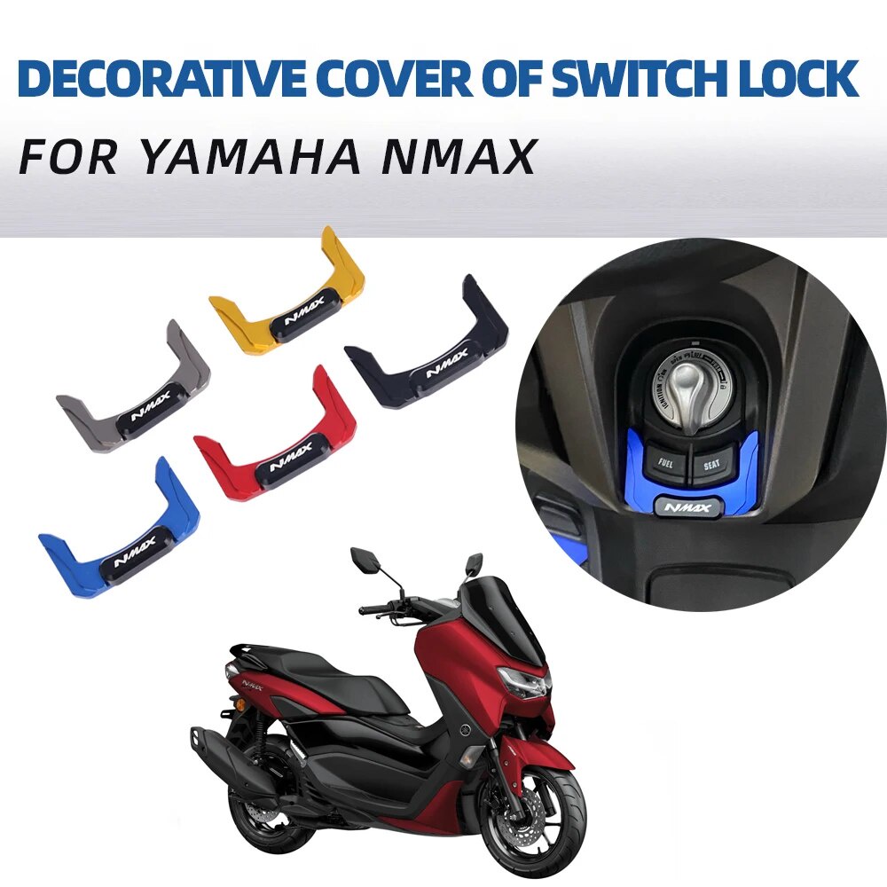 For YAMAHA NMAX 155 2020-2023 V2 Motorcycle Ignition Key Cover CNC Lock ...
